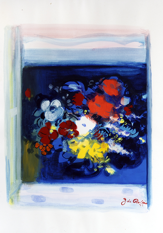 Bouquet à la fenêtre